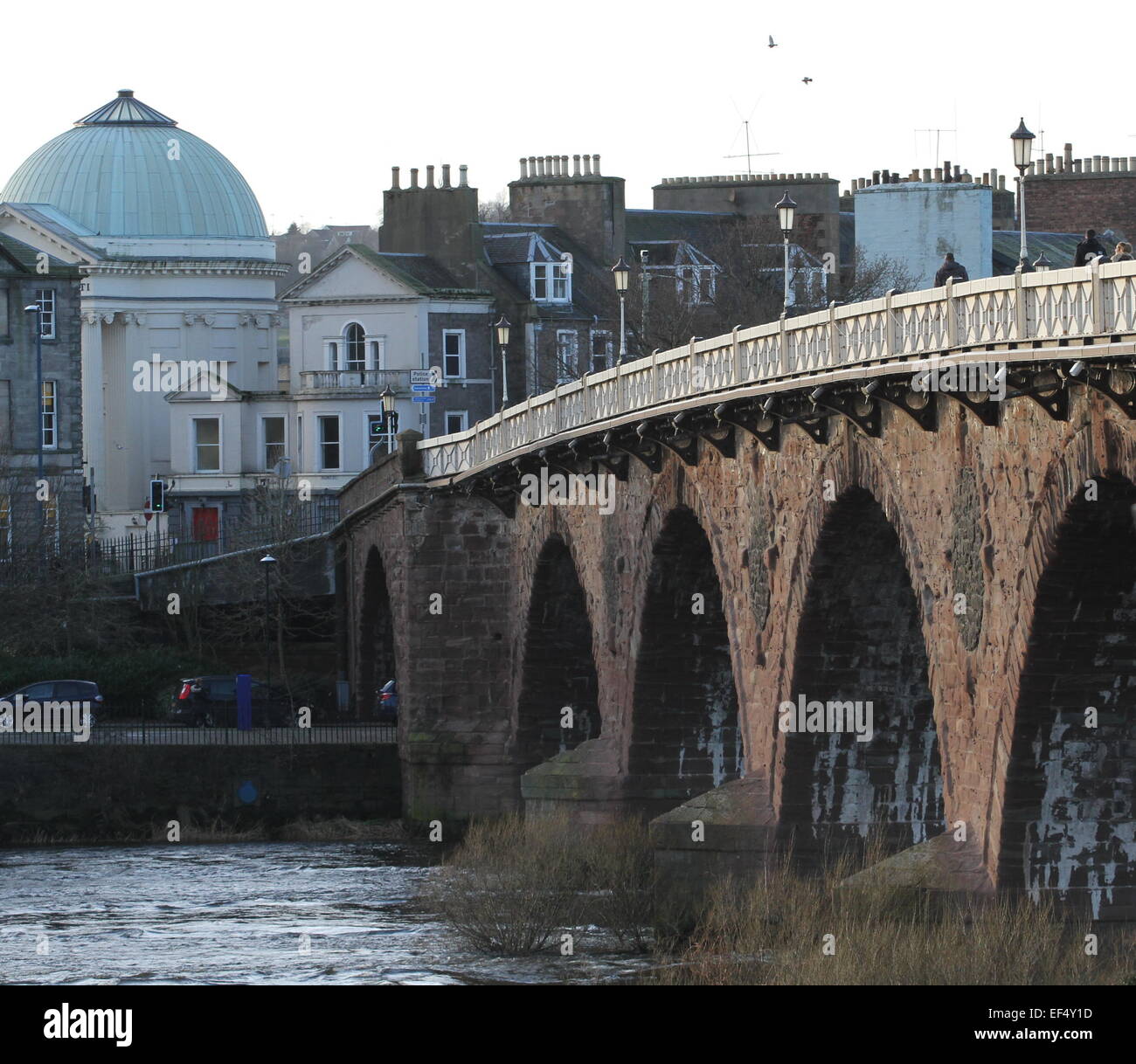 Smeaton Bridge across River Tay Perth Scotland January 2015 Stock Photo ...