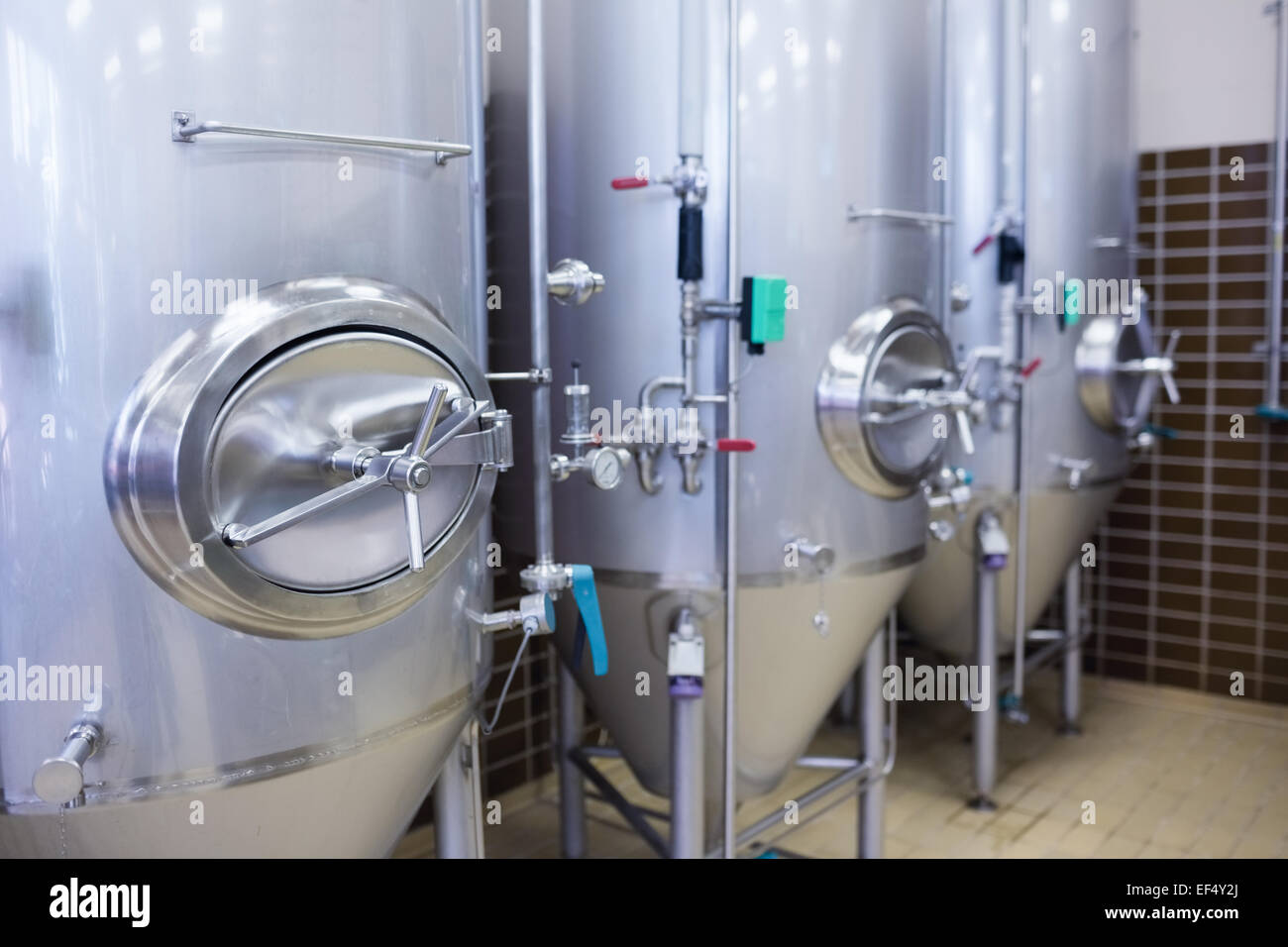 Close up of a steel container to make beer Stock Photo - Alamy