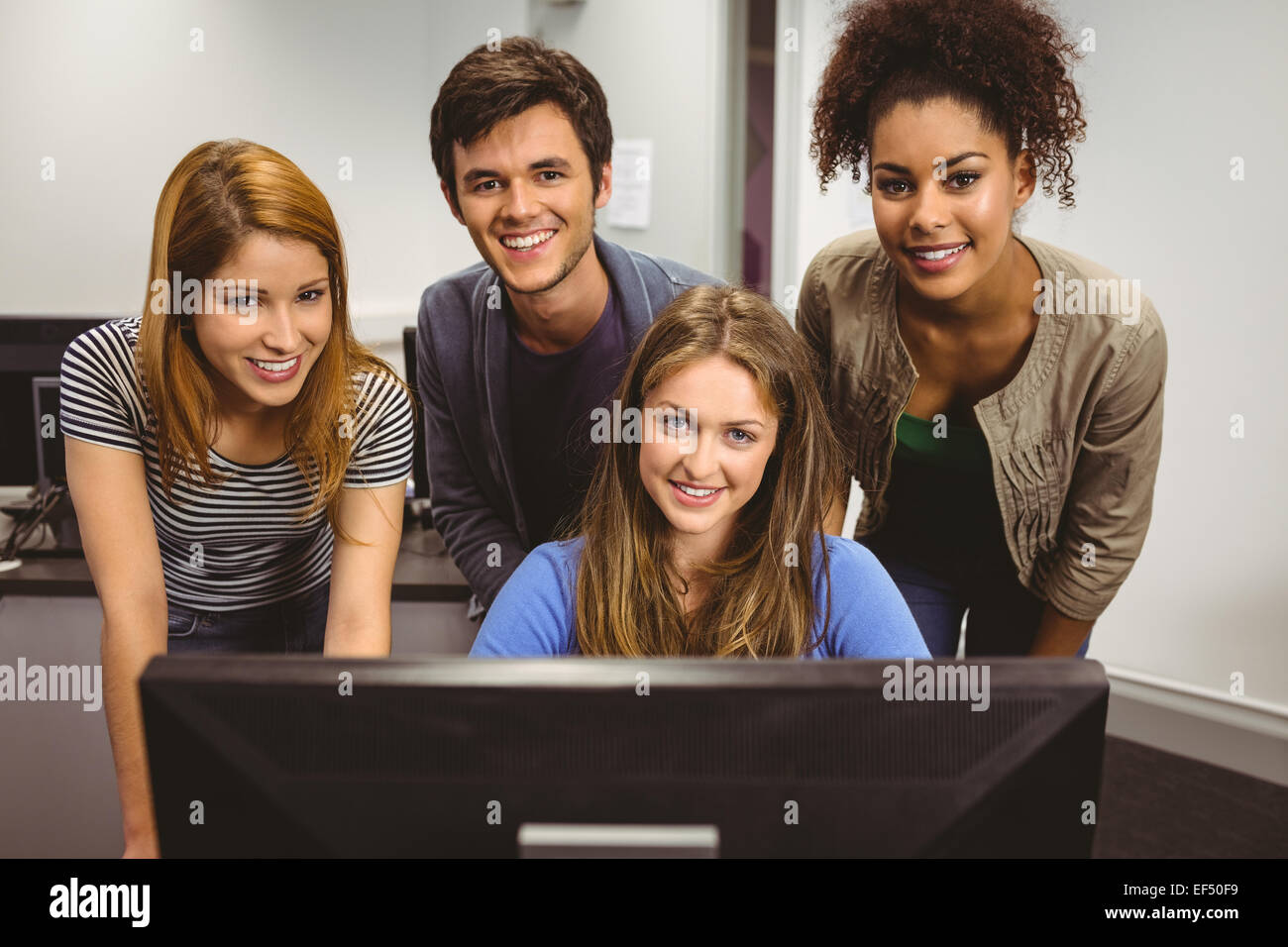 Students computer typing hi-res stock photography and images - Alamy
