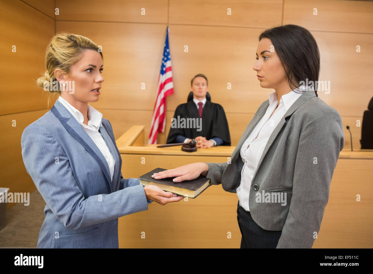Taking oath court hi-res stock photography and images - Alamy