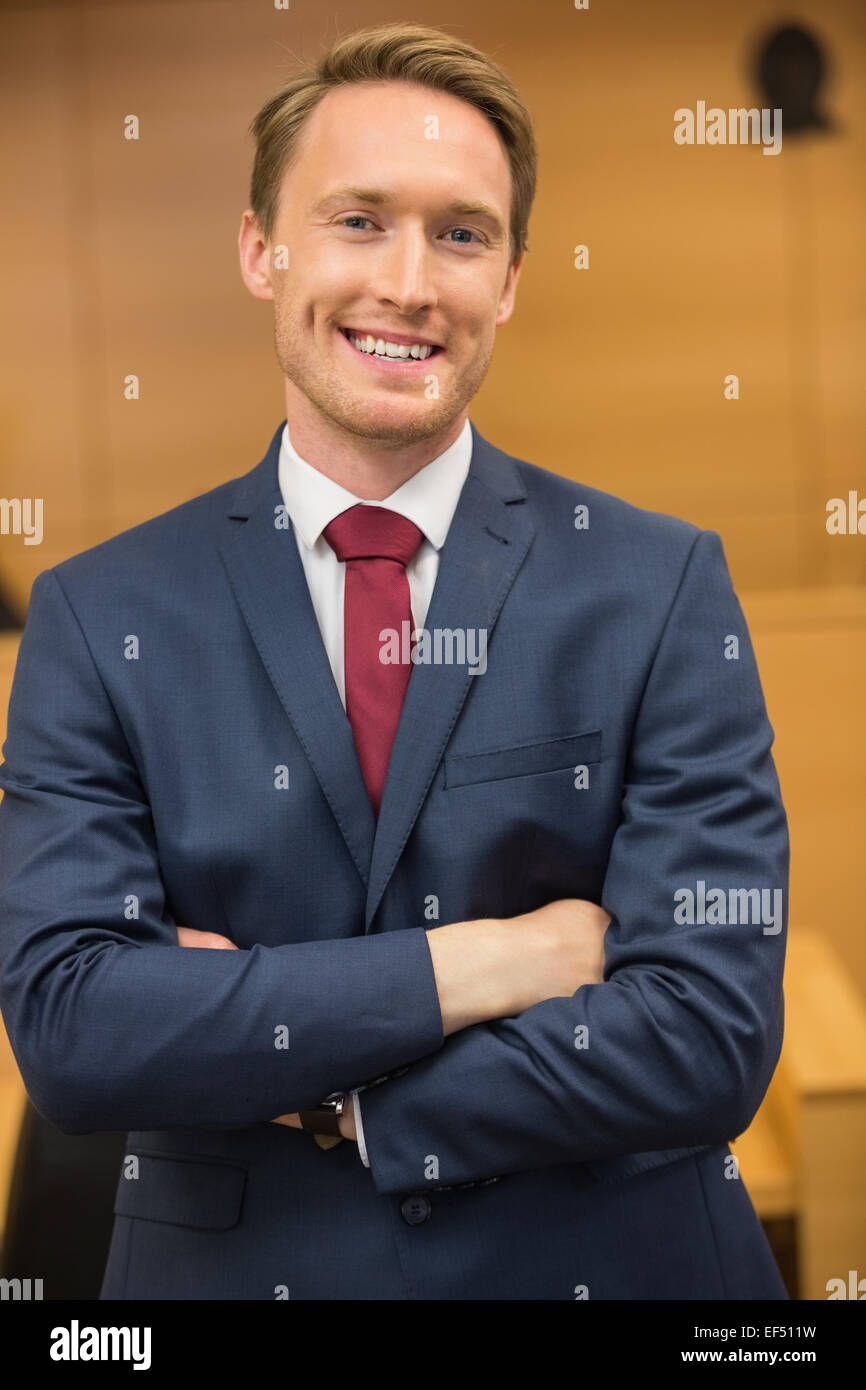 Smiling lawyer looking at camera Stock Photo - Alamy