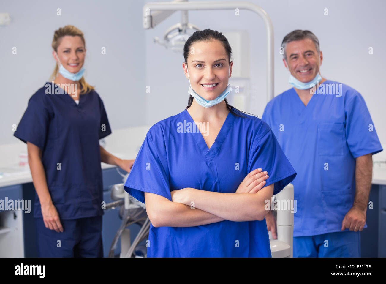 Portrait happy smiling team workers hi-res stock photography and images ...