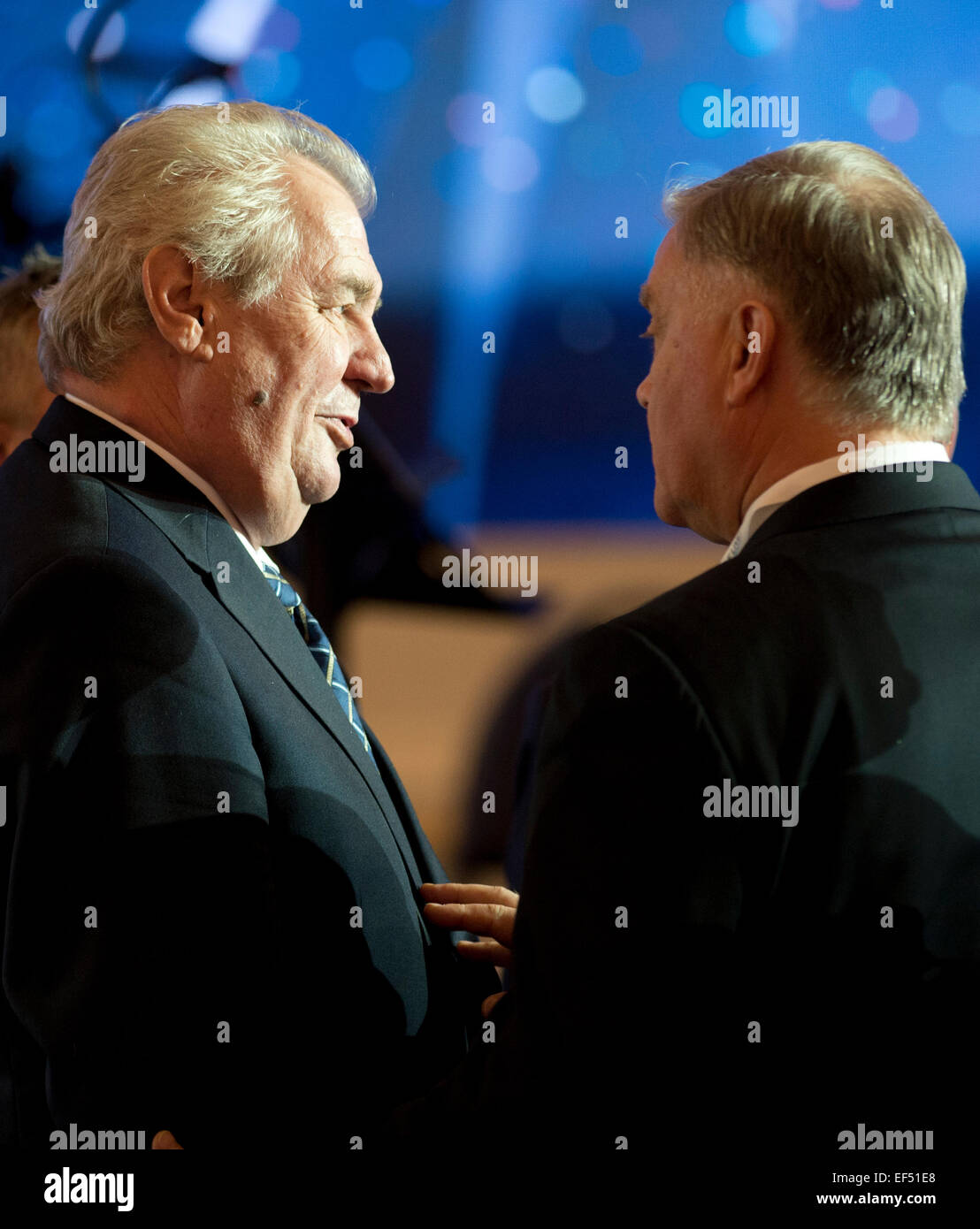 Czech Republic President Milos Zeman (left) and Russian businessman ...