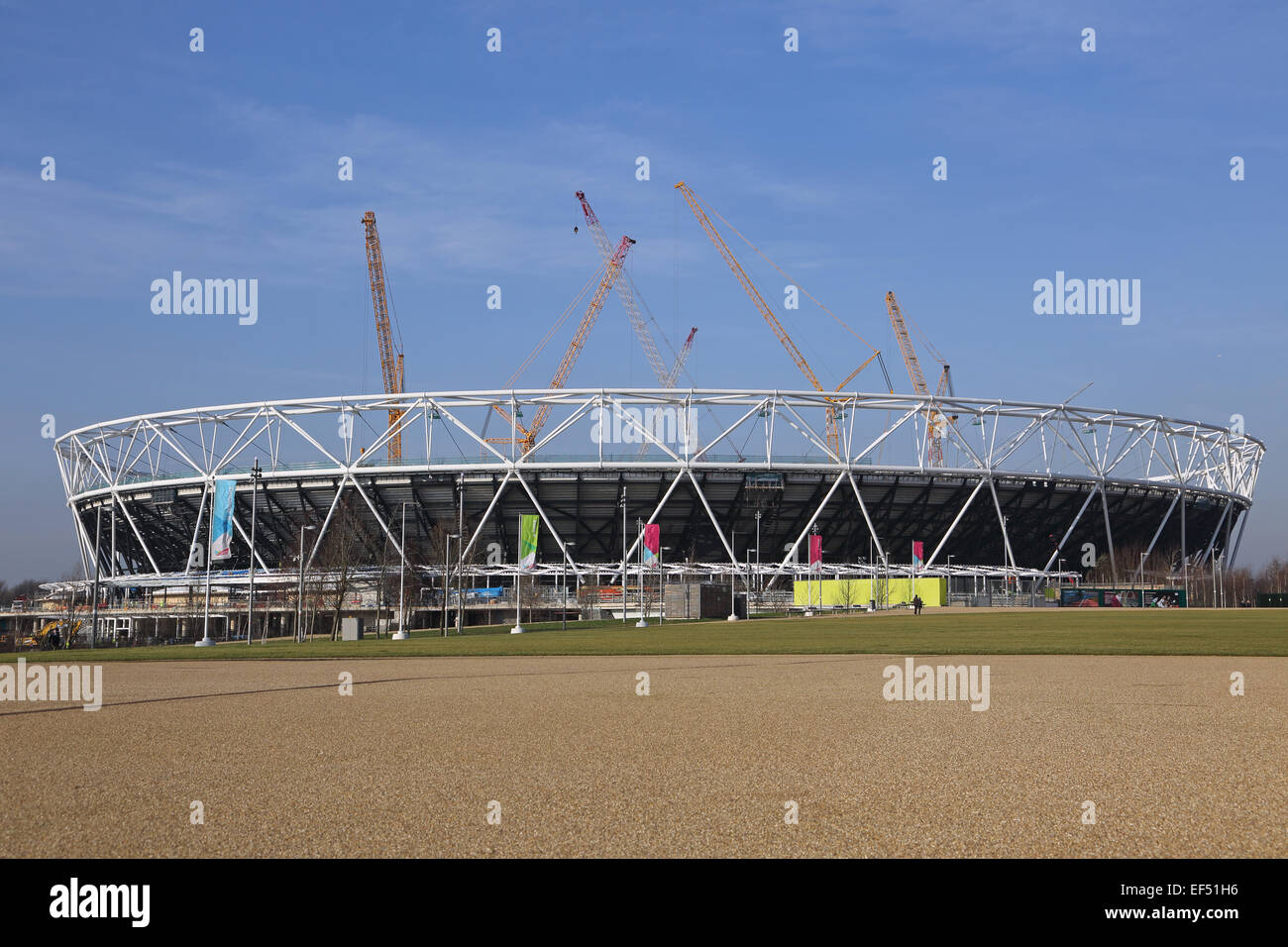 The London Olympic Stadium undergoing reconstruction to allow use for ...