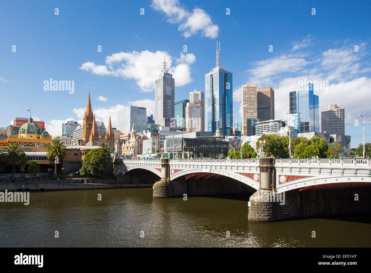 Melbourne, Australia - January 26 - Melbourne's famous skyline over ...