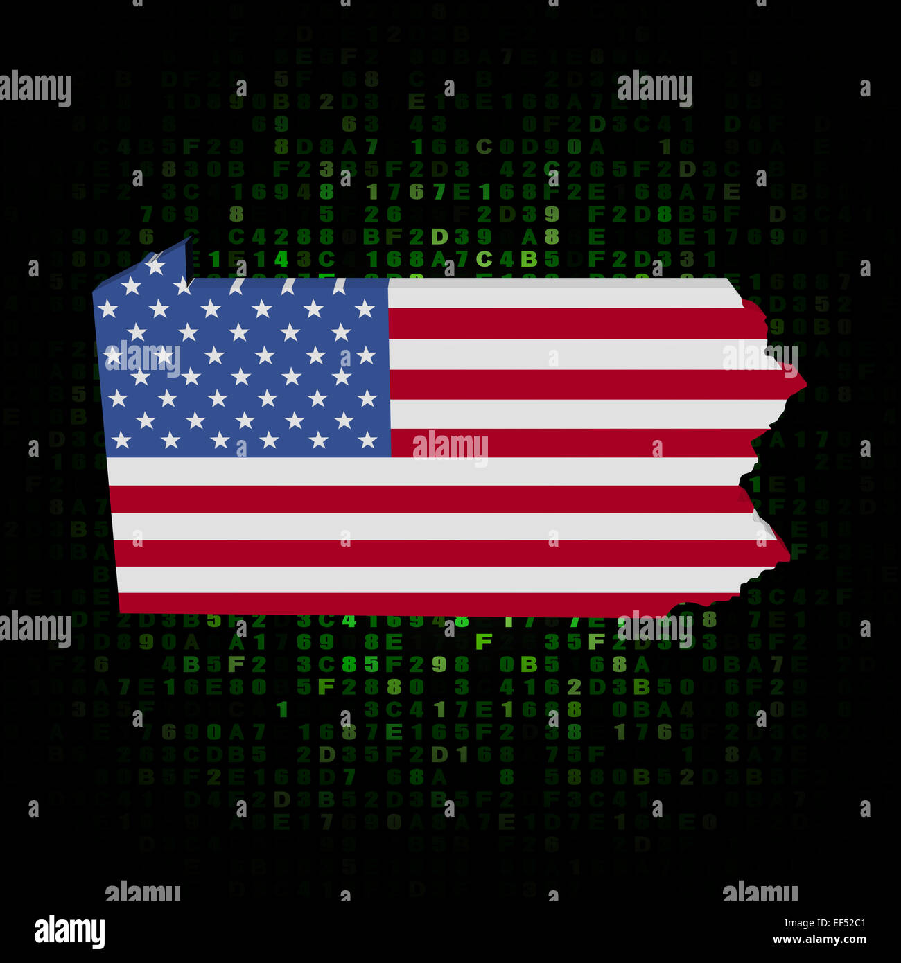 Pennsylvania state map hi-res stock photography and images - Alamy