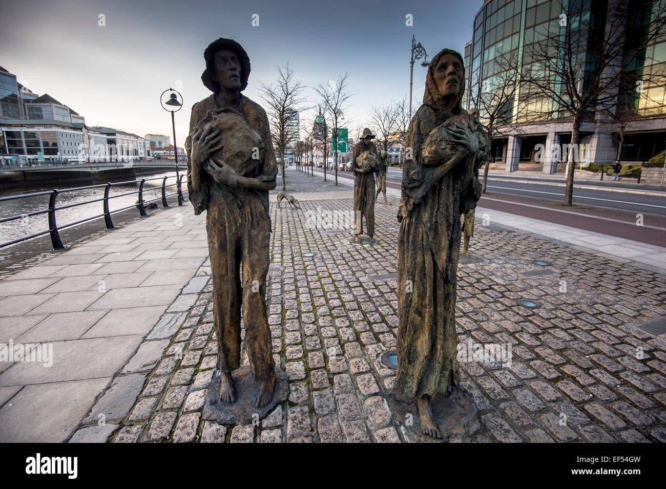 The Famine Memorial and The World Poverty Stone in the Custom House ...