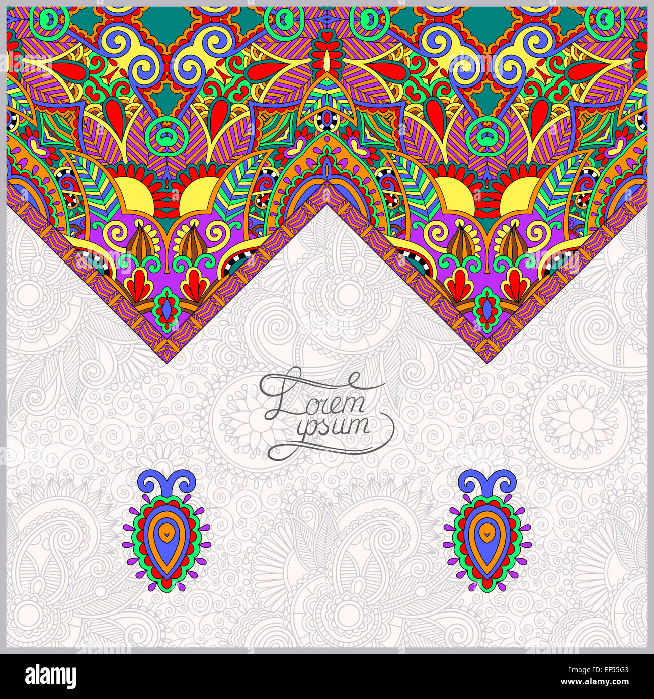 decorative template for greeting card or wedding invitation Stock Photo ...