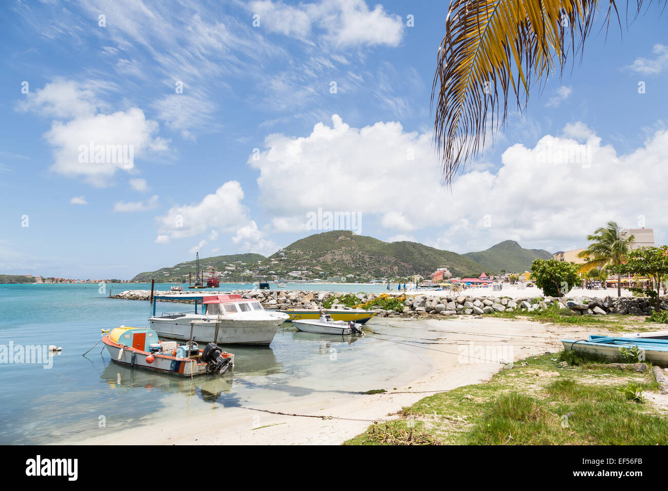 Many colorful boats in a tropical harbor Stock Photo - Alamy