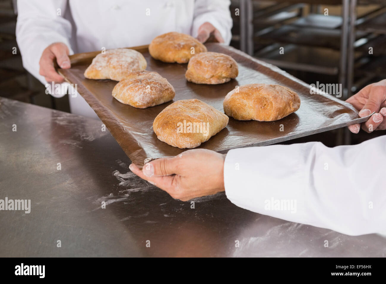 Trays of bread hi-res stock photography and images - Alamy