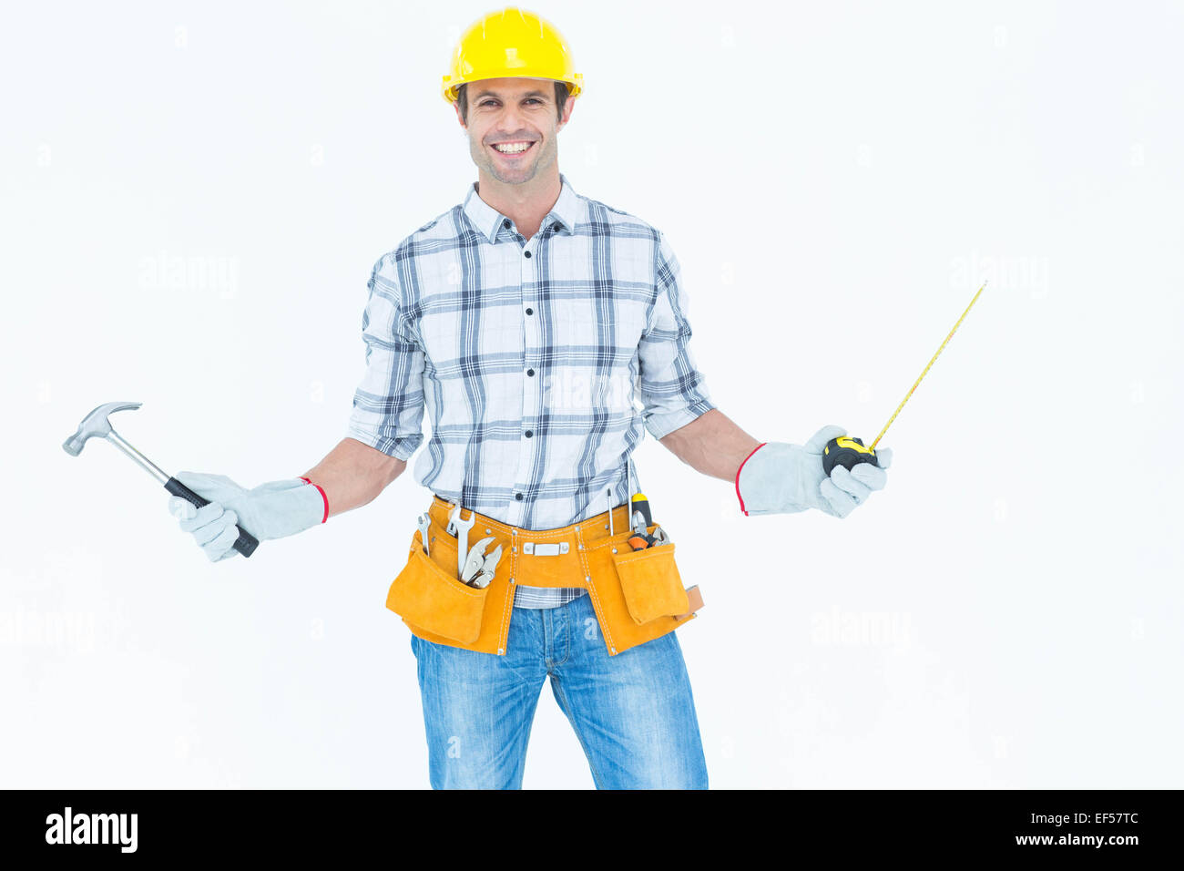 Hammer tape measure on hi-res stock photography and images - Alamy