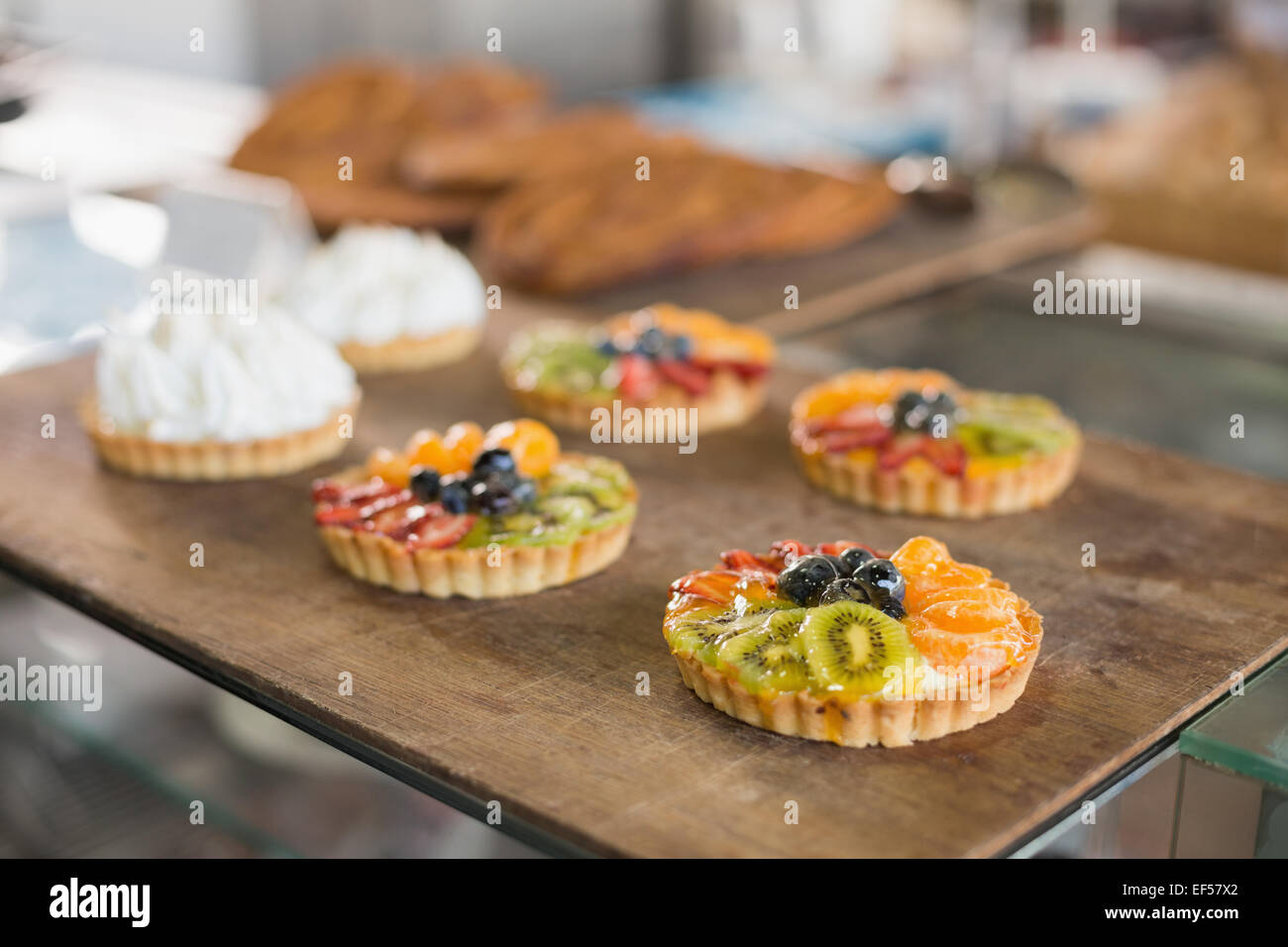 Tray of sweet pastry tarts Stock Photo - Alamy