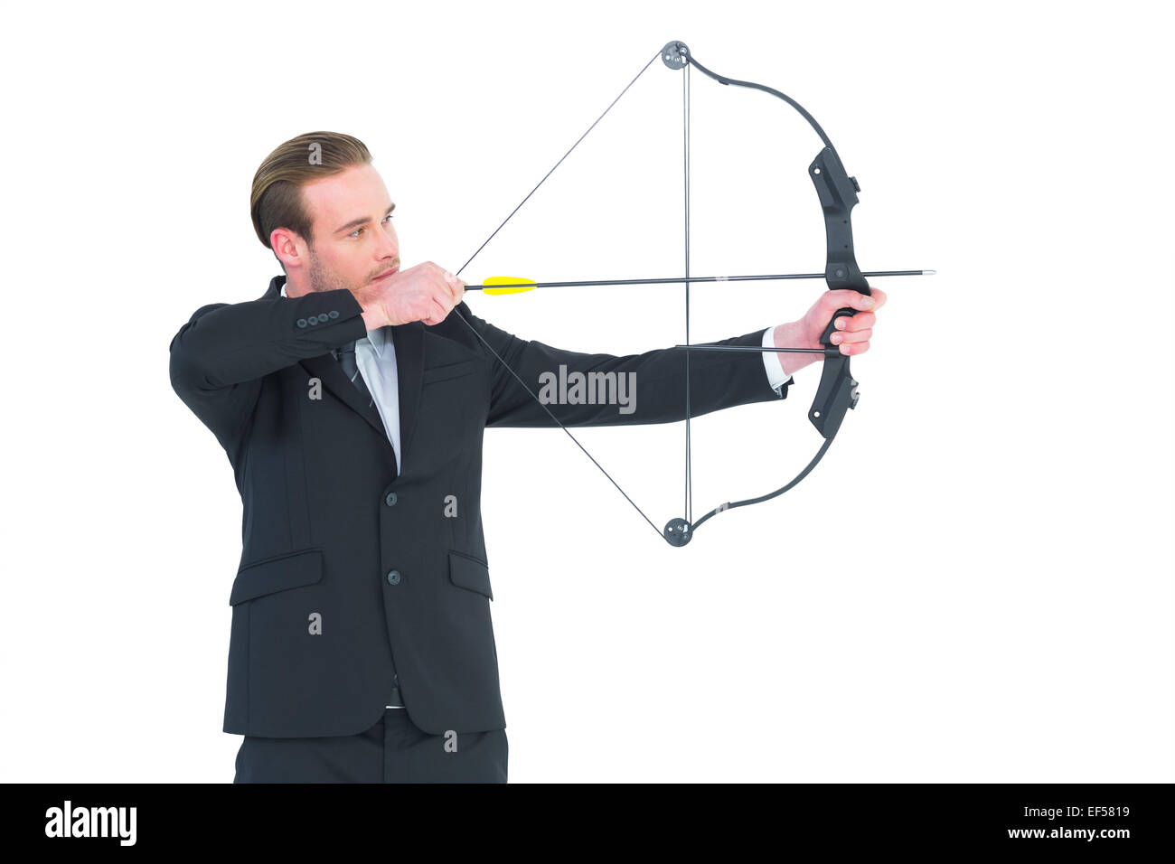 Young male shooting bow hi-res stock photography and images - Alamy