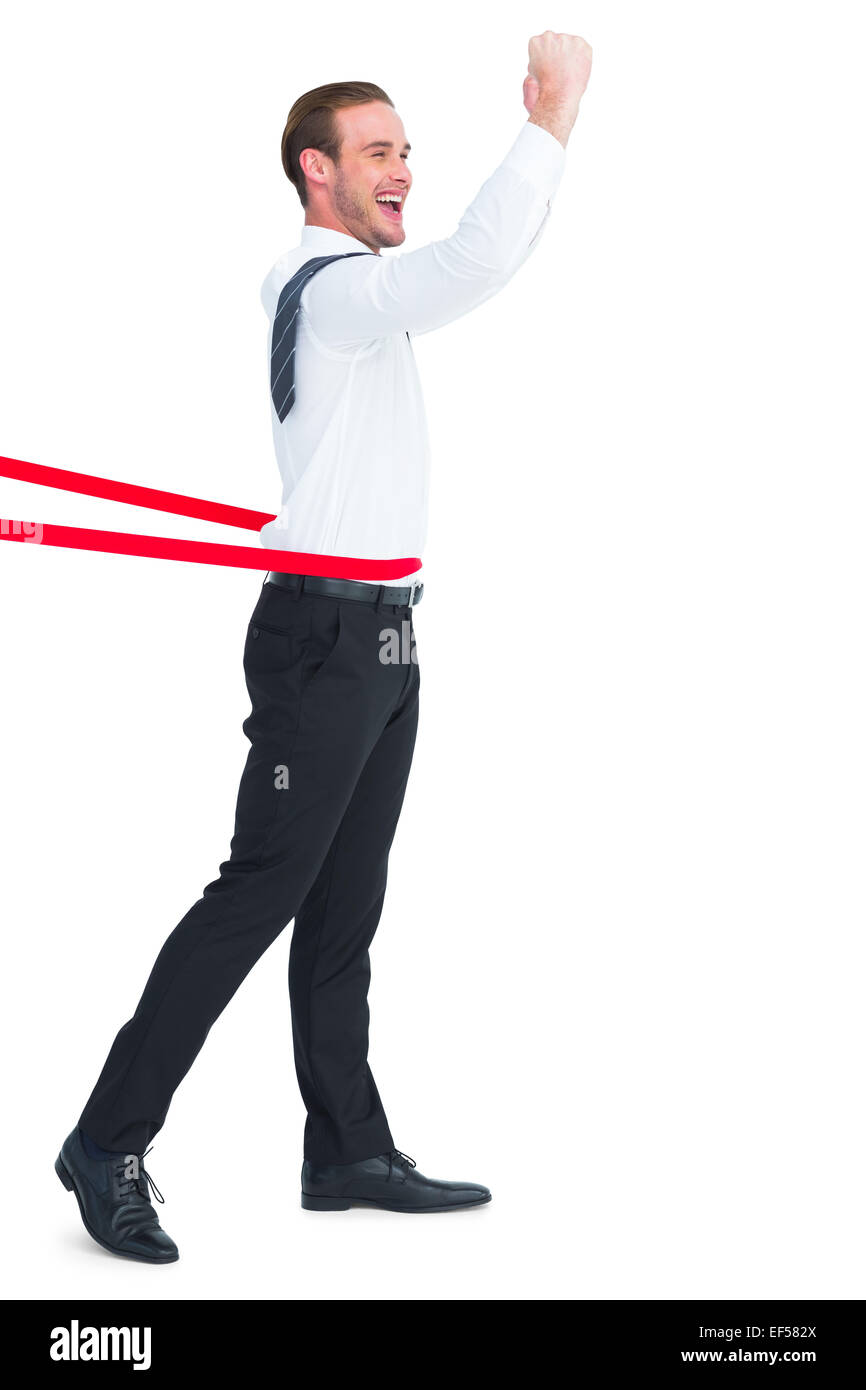 Crossing finish line Cut Out Stock Images & Pictures - Alamy