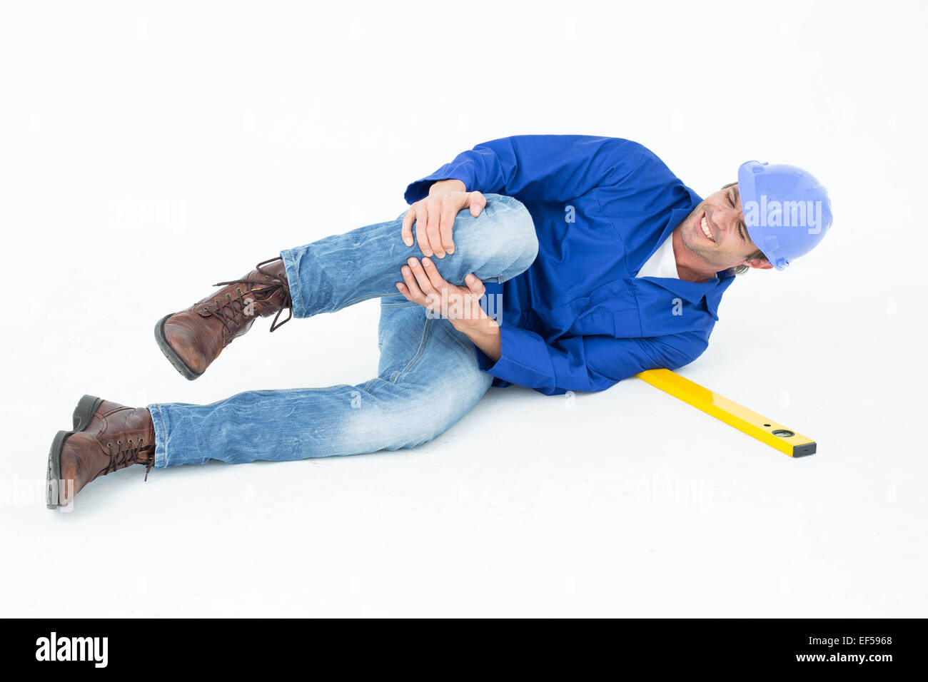 Worker after falling from hi-res stock photography and images - Alamy