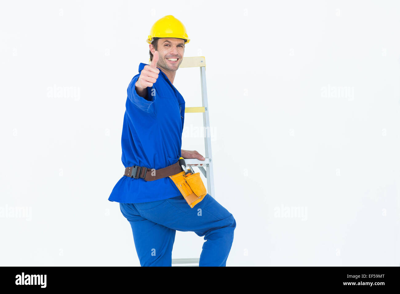 Male climbing up step ladder hi-res stock photography and images - Alamy