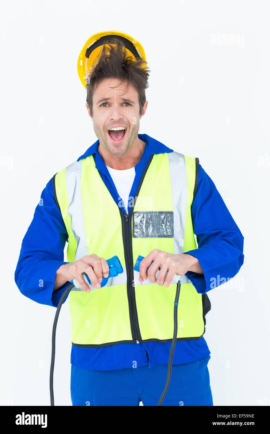 Man getting electric shock hi-res stock photography and images - Alamy