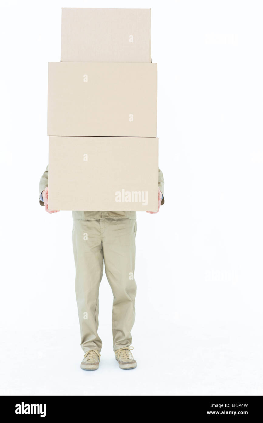 Parcel delivery man face Cut Out Stock Images & Pictures - Alamy