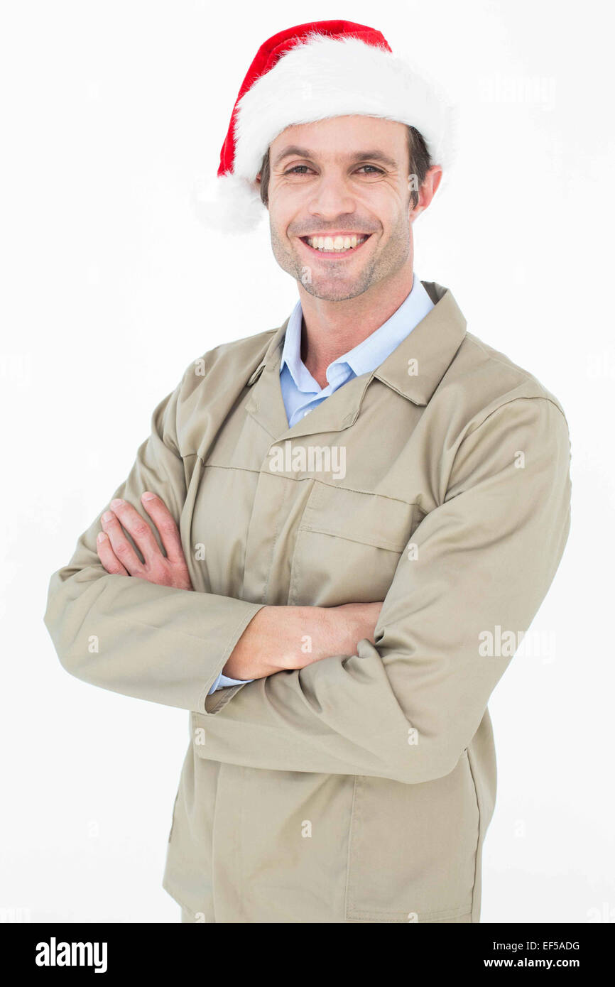 Delivery man in santa hi-res stock photography and images - Alamy
