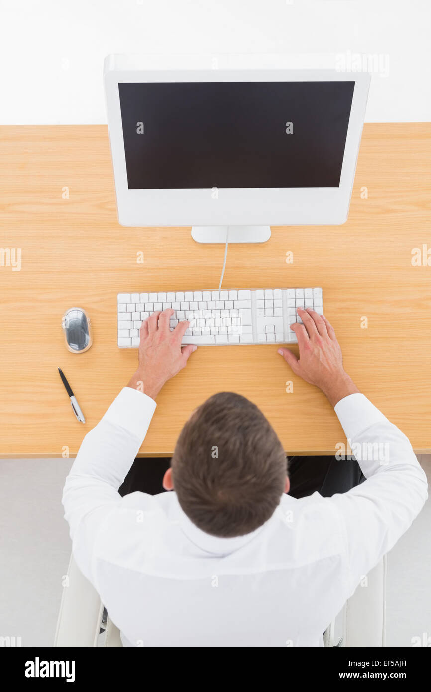 Businessman using his computer Stock Photo - Alamy