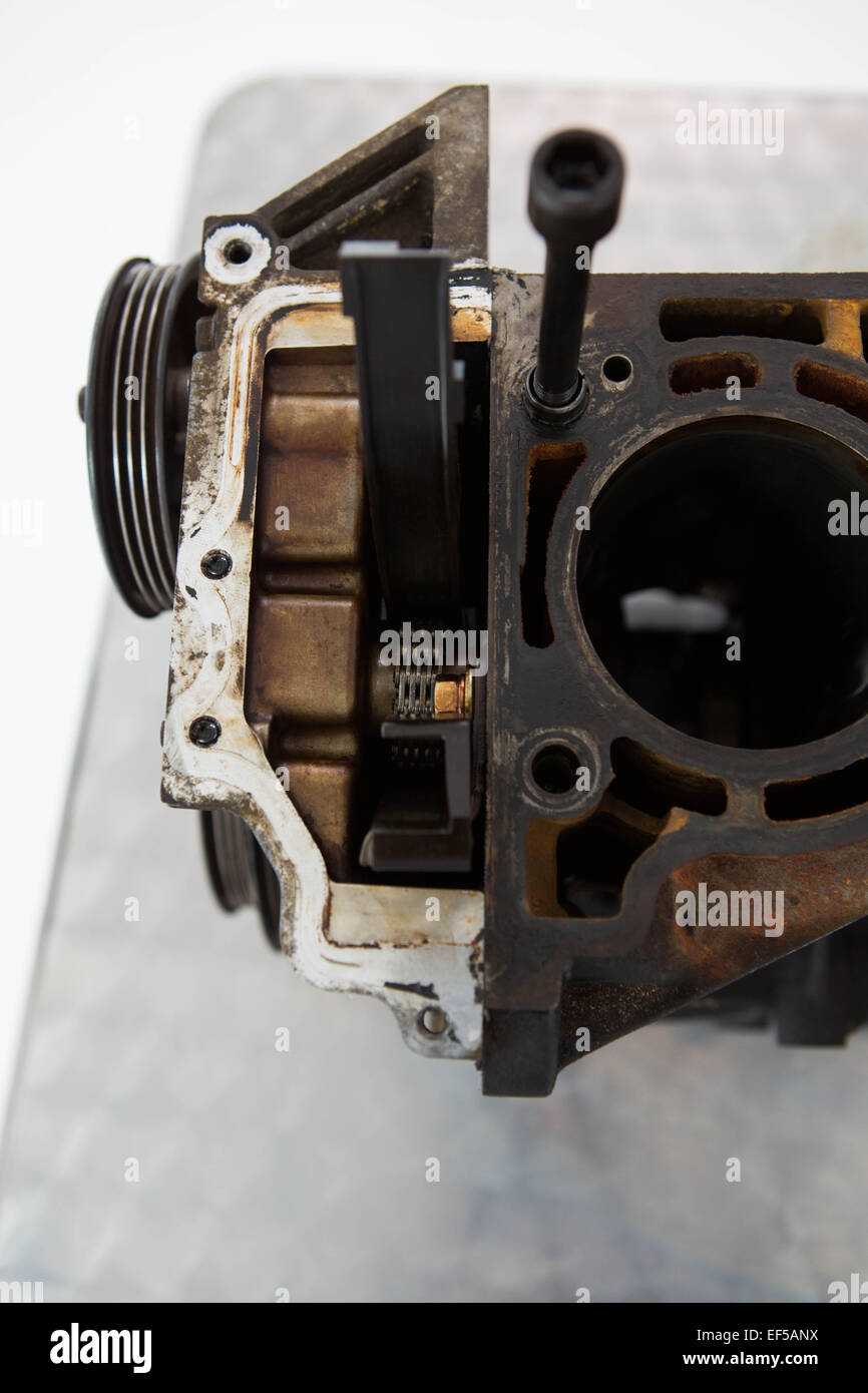 Close-up of old car engine Stock Photo - Alamy