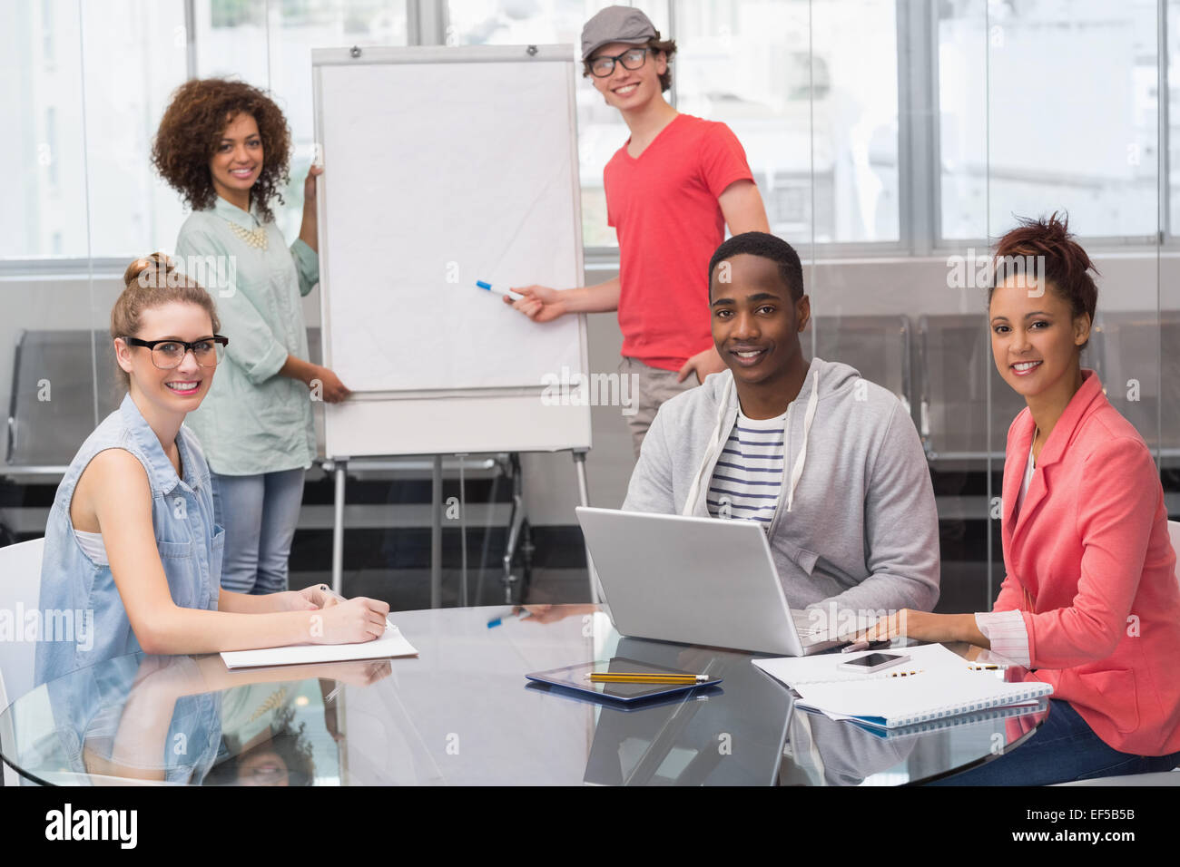 Fashion student giving a presentation Stock Photo - Alamy