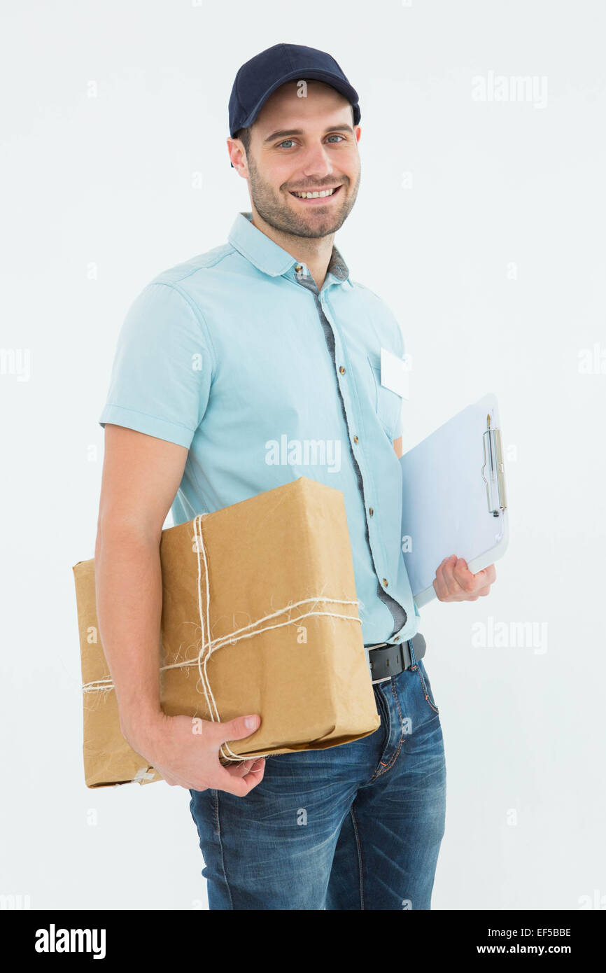 Young courier parcel on hi-res stock photography and images - Alamy