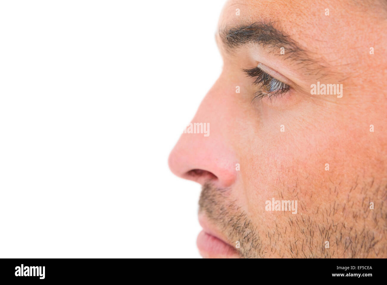Close man looking on the side Stock Photo - Alamy