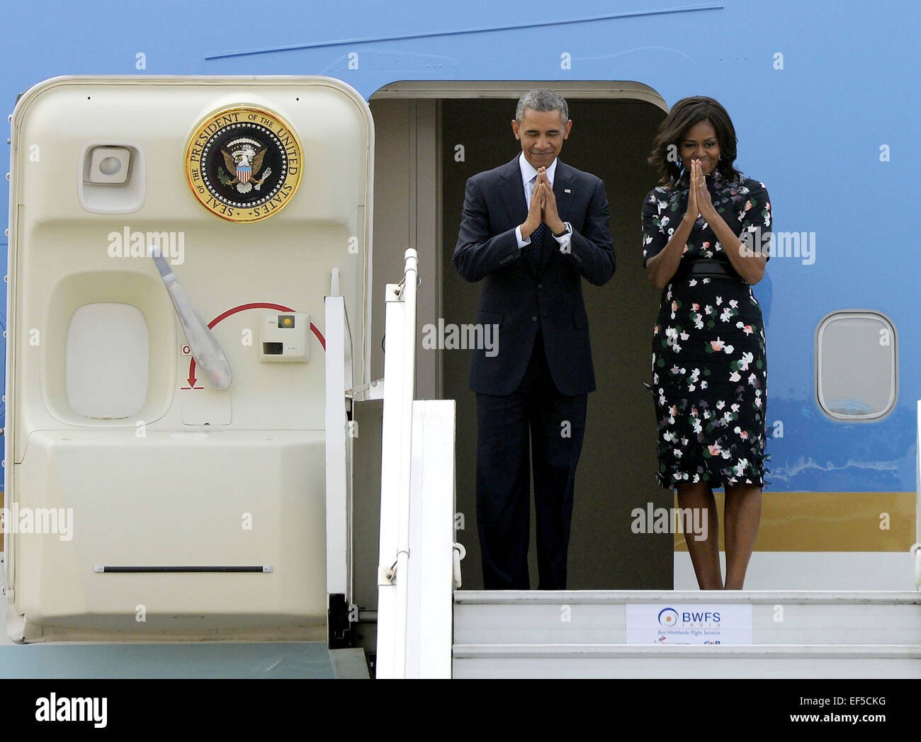 New Delhi, India. 27th Jan, 2015. U.S. President Barack Obama and first ...