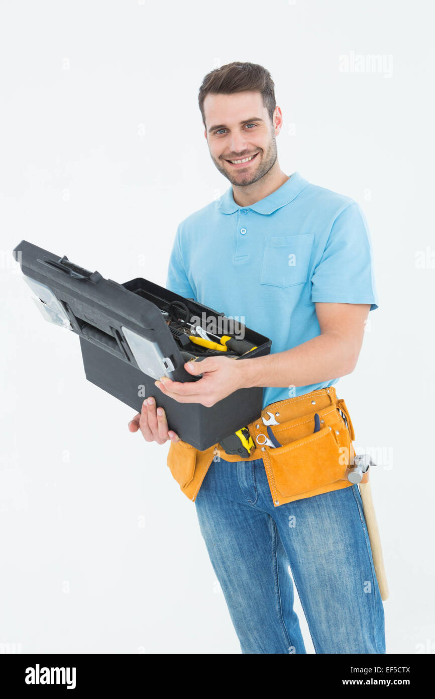 Construction worker holding toolbox hi-res stock photography and images ...