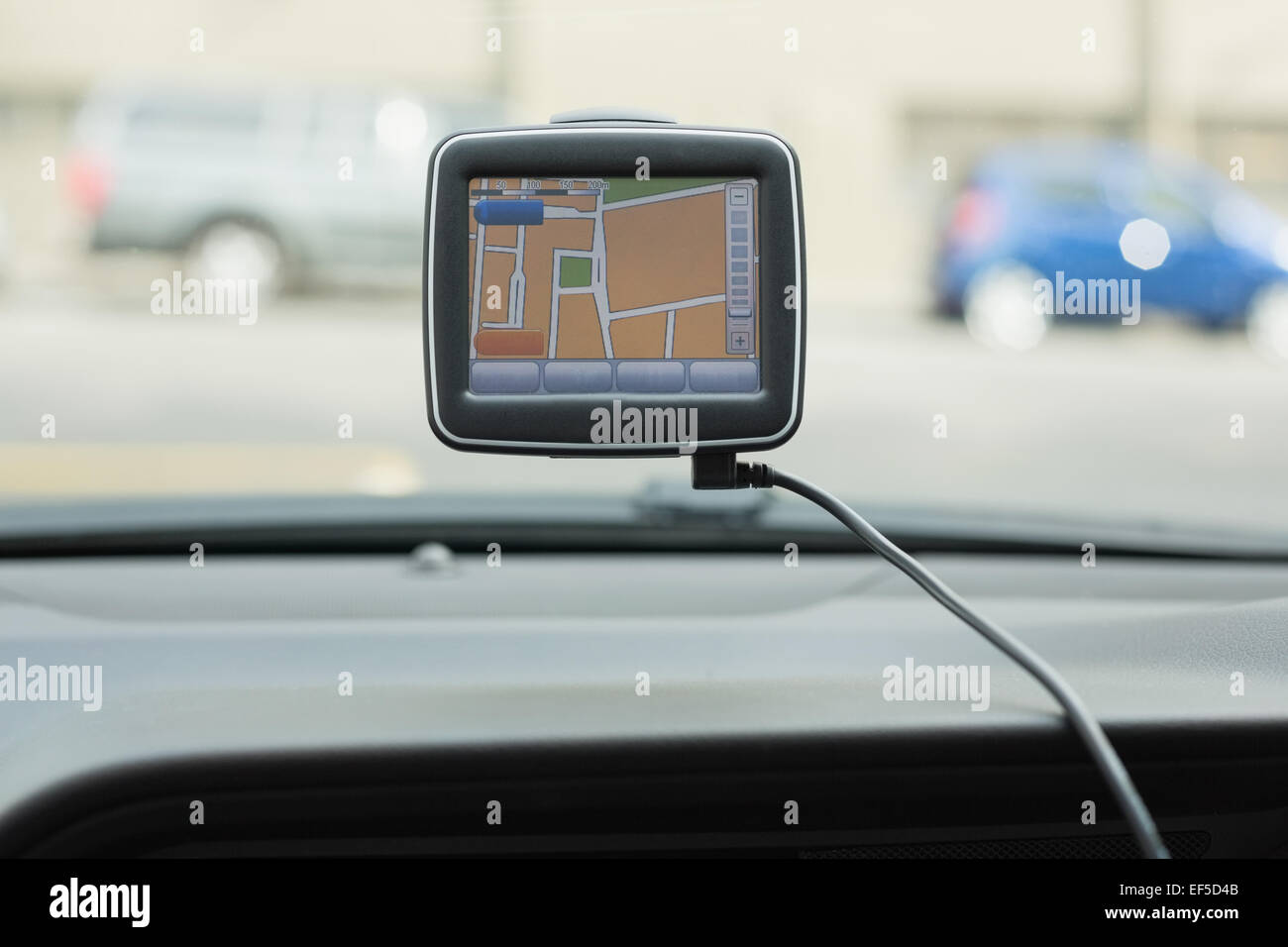 Screen of satellite navigation system Stock Photo - Alamy