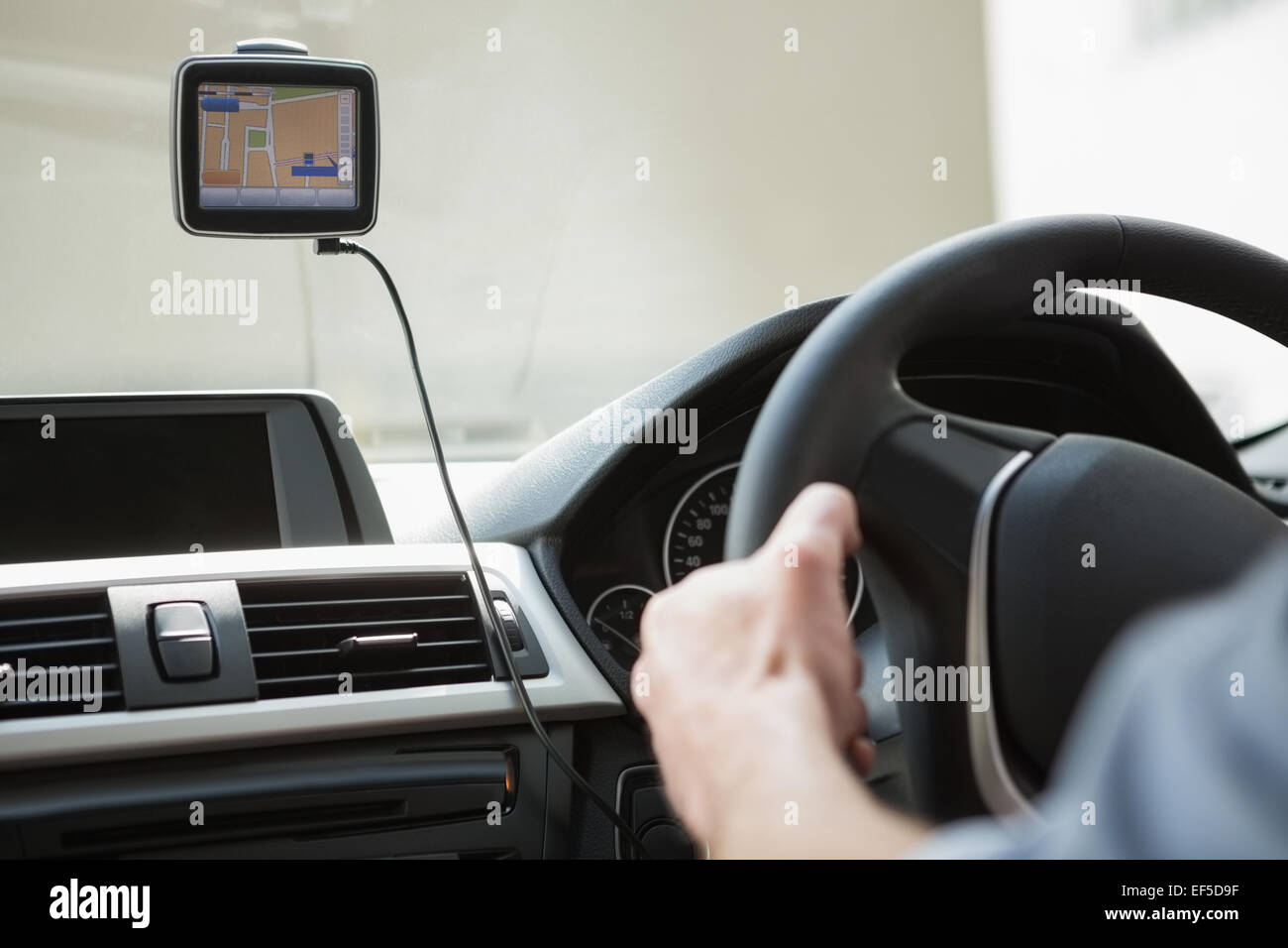 Screen of satellite navigation system Stock Photo - Alamy