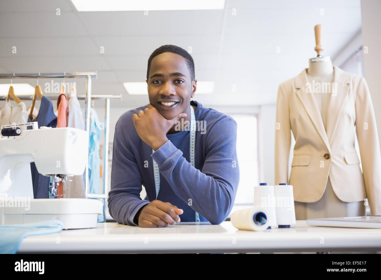 Smiling university student with meter posing Stock Photo - Alamy