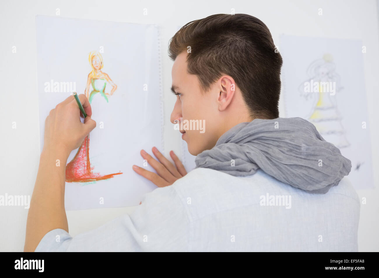 Student taking notes drawing classroom hi-res stock photography and ...