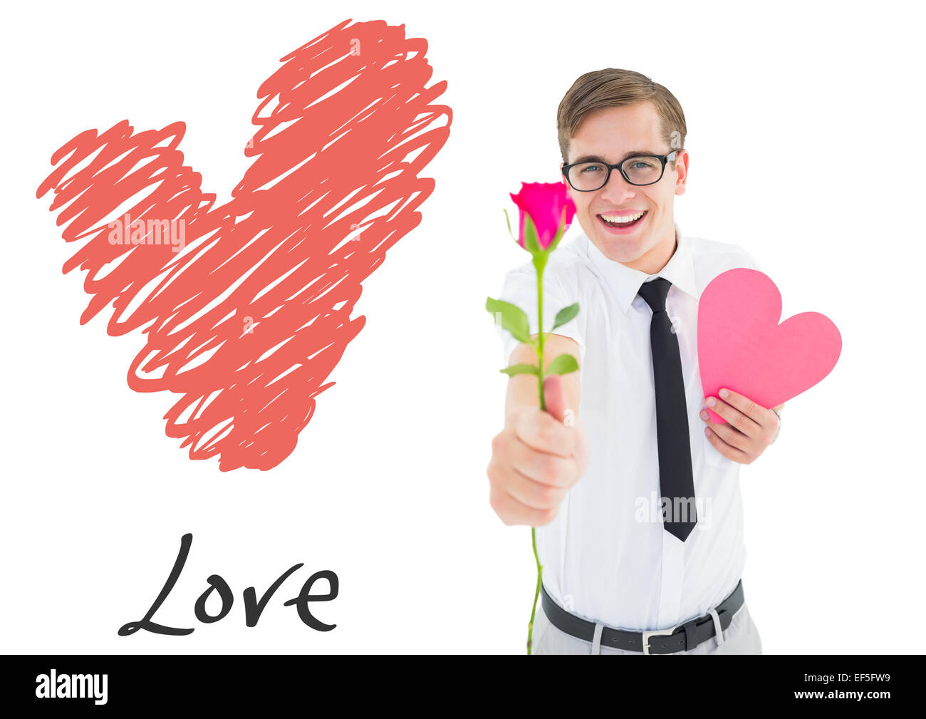 Hand drawn hipster man Cut Out Stock Images & Pictures - Alamy