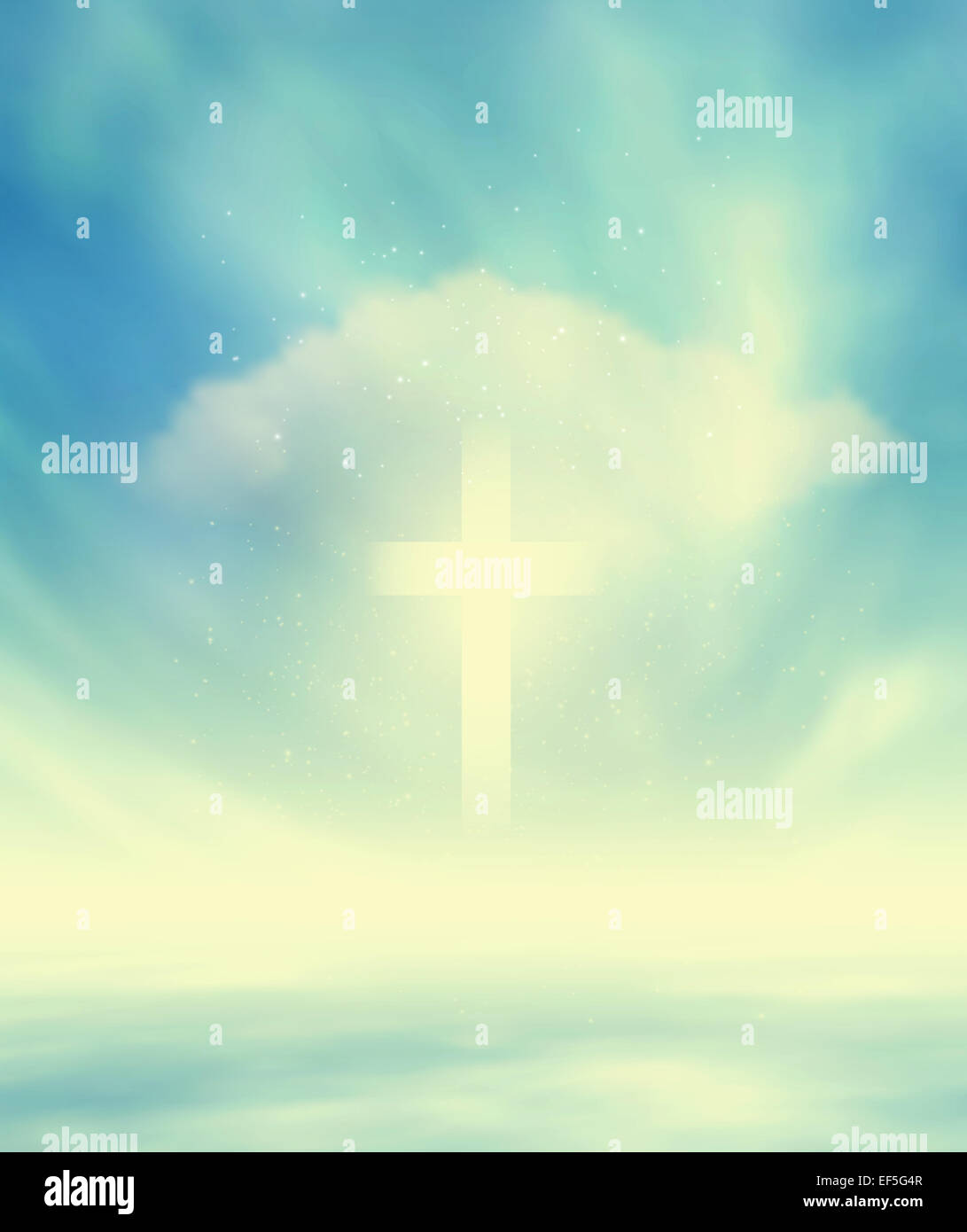 Glowing cross hi-res stock photography and images - Alamy