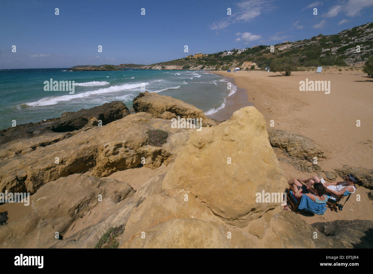 KALATHAS BEACH CRETE GREECE EUROPE 28 April 2014 Stock Photo - Alamy
