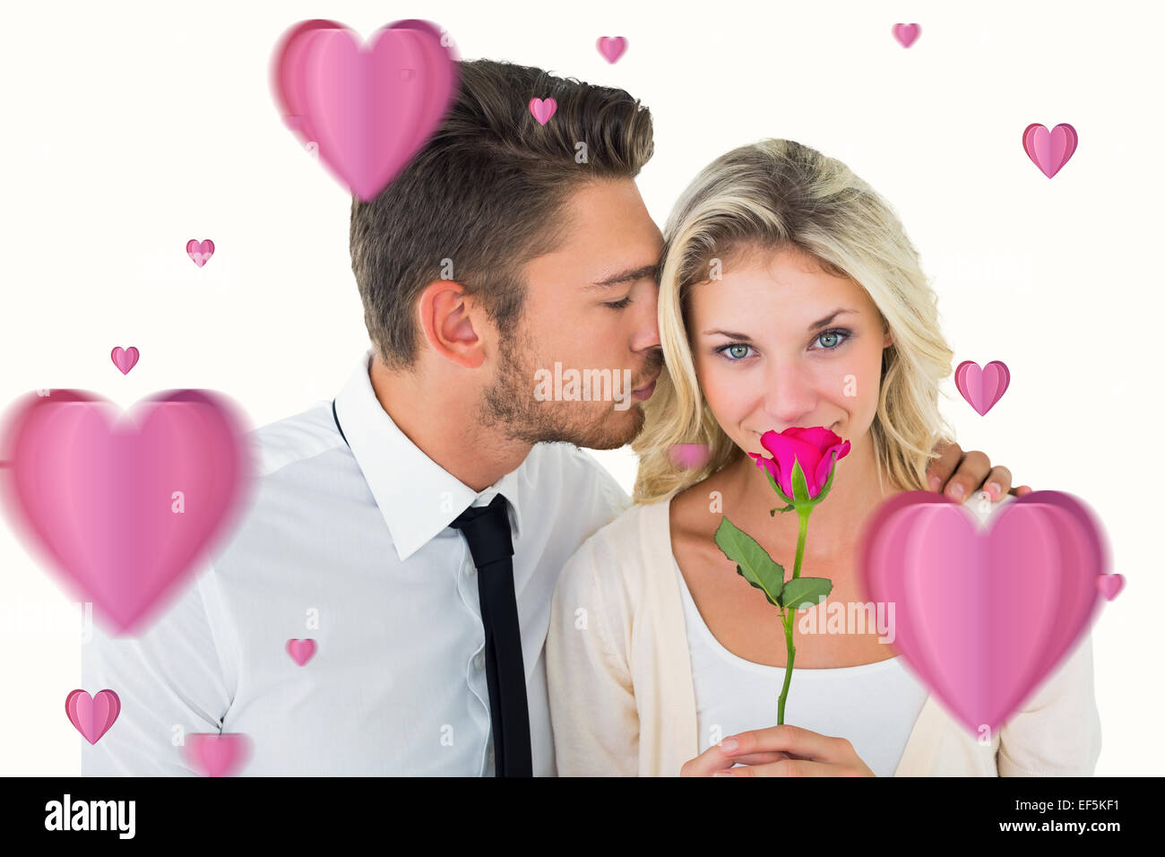 Kissing couple with rose hi-res stock photography and images - Alamy