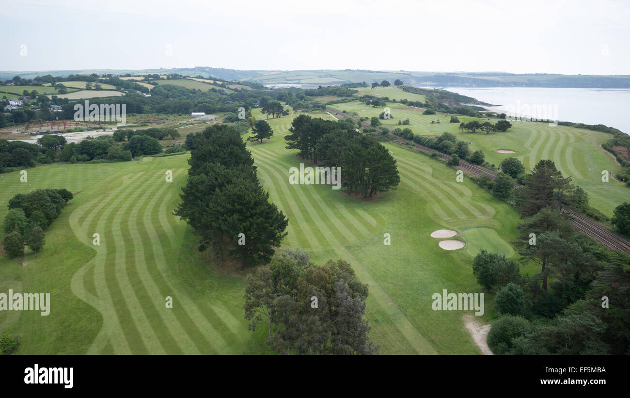 Aerial photographs of Carlyon bay golf course and hotel Stock Photo - Alamy