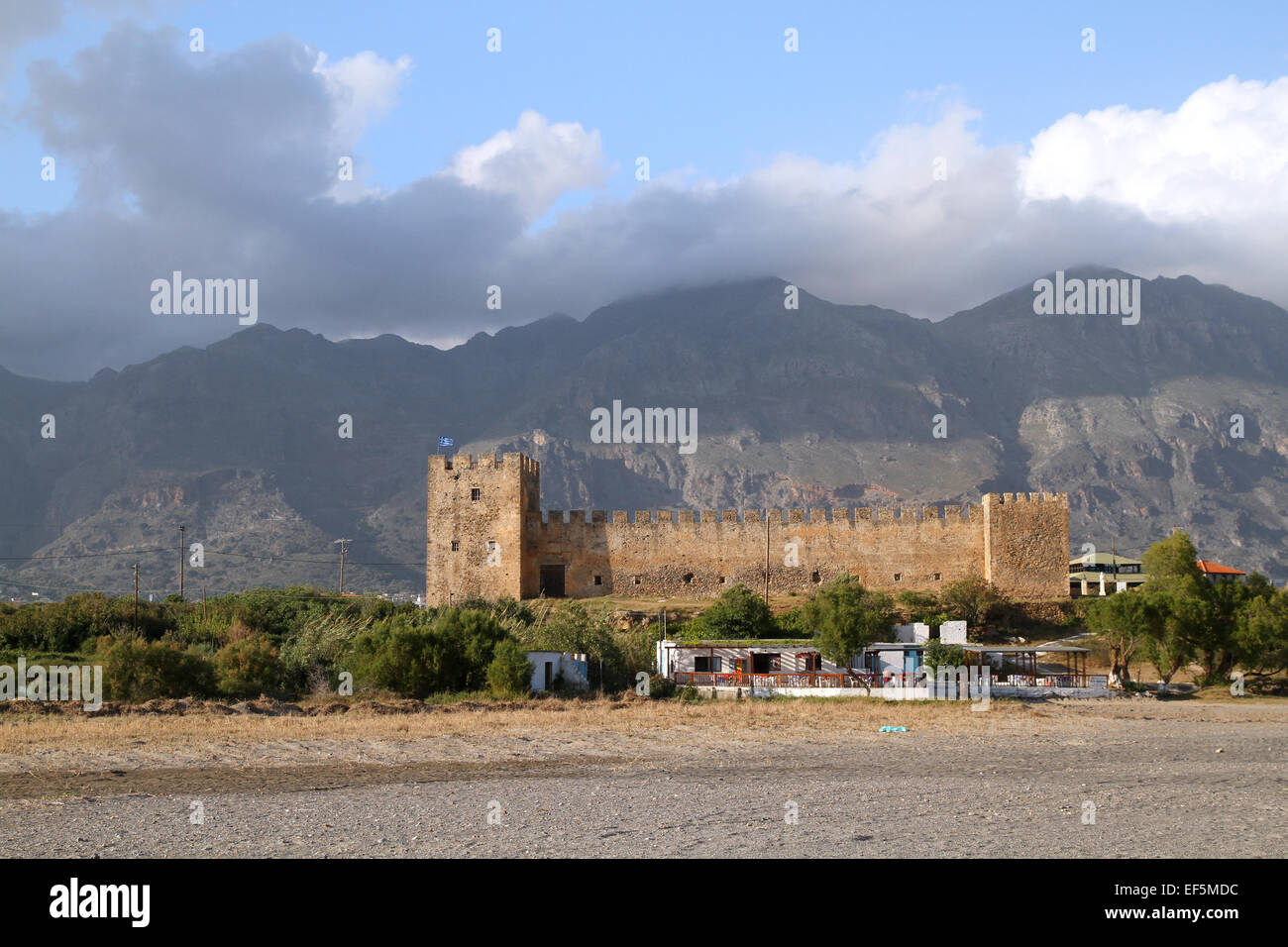 CASTLE & MOUNTAINS FRANGOKASTELLO CRETE GREECE 29 April 2014 Stock ...