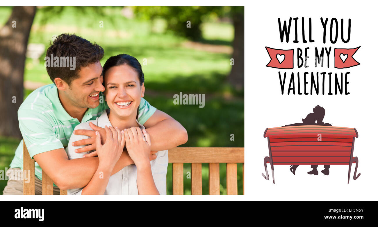 Cute young couple hug hi-res stock photography and images - Alamy