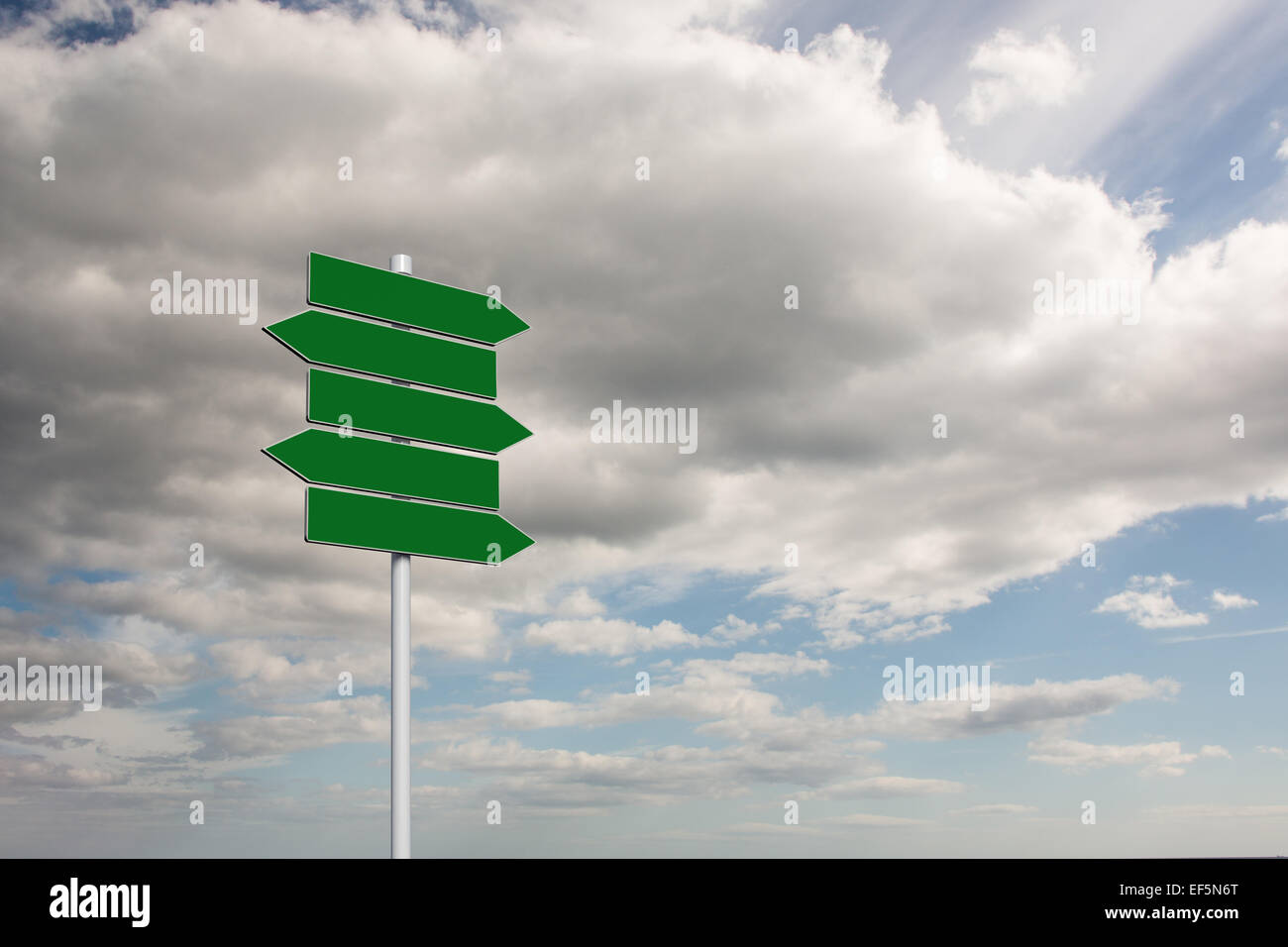 Composite image of green signpost Stock Photo - Alamy