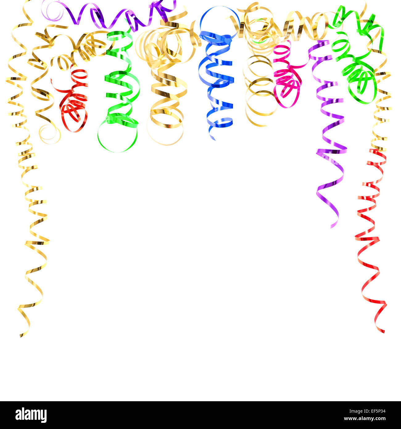 colored serpentine streamers isolated on white background. party ...