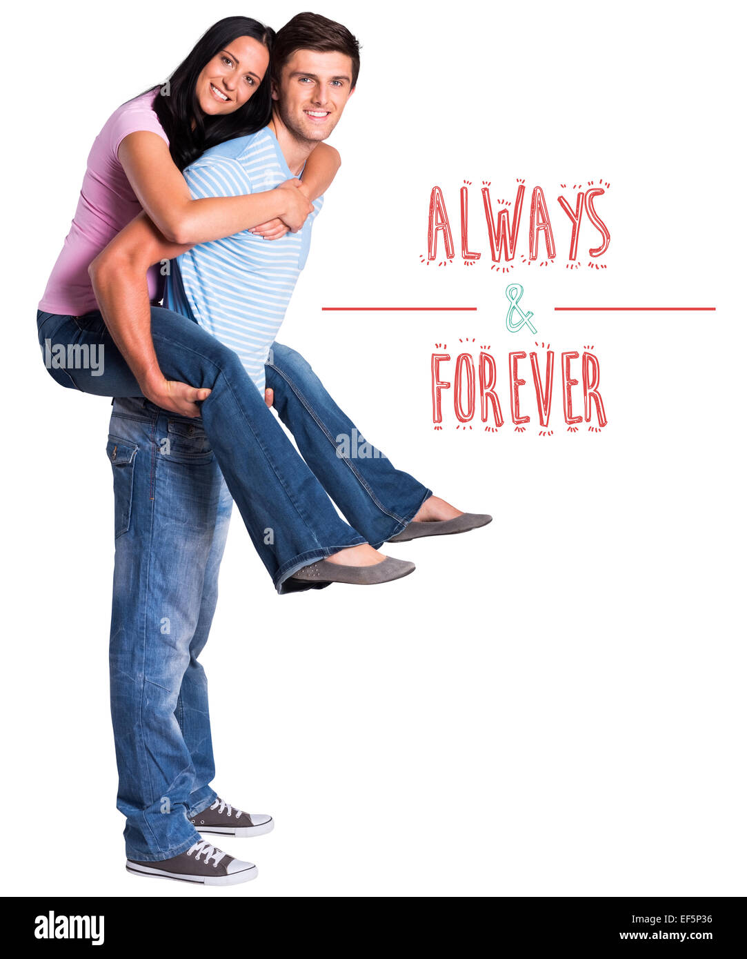 Composite image attractive couple Cut Out Stock Images & Pictures - Alamy