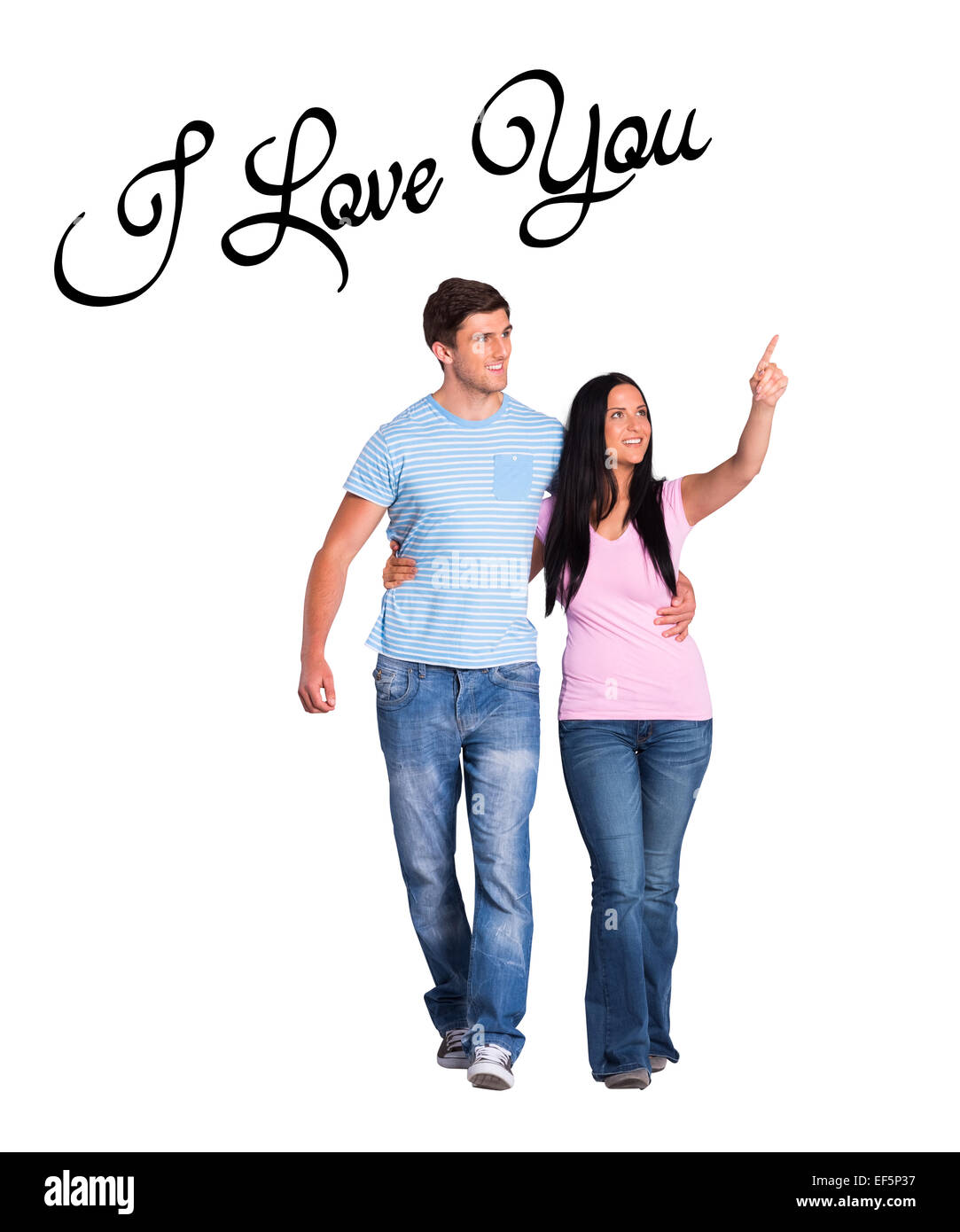 Composite image attractive couple Cut Out Stock Images & Pictures - Alamy