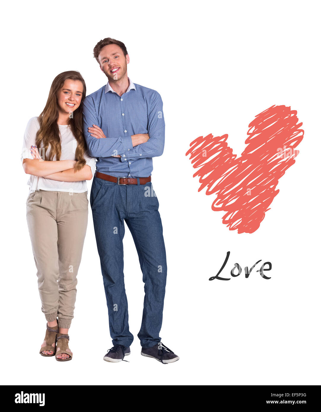 Composite image attractive couple Cut Out Stock Images & Pictures - Alamy