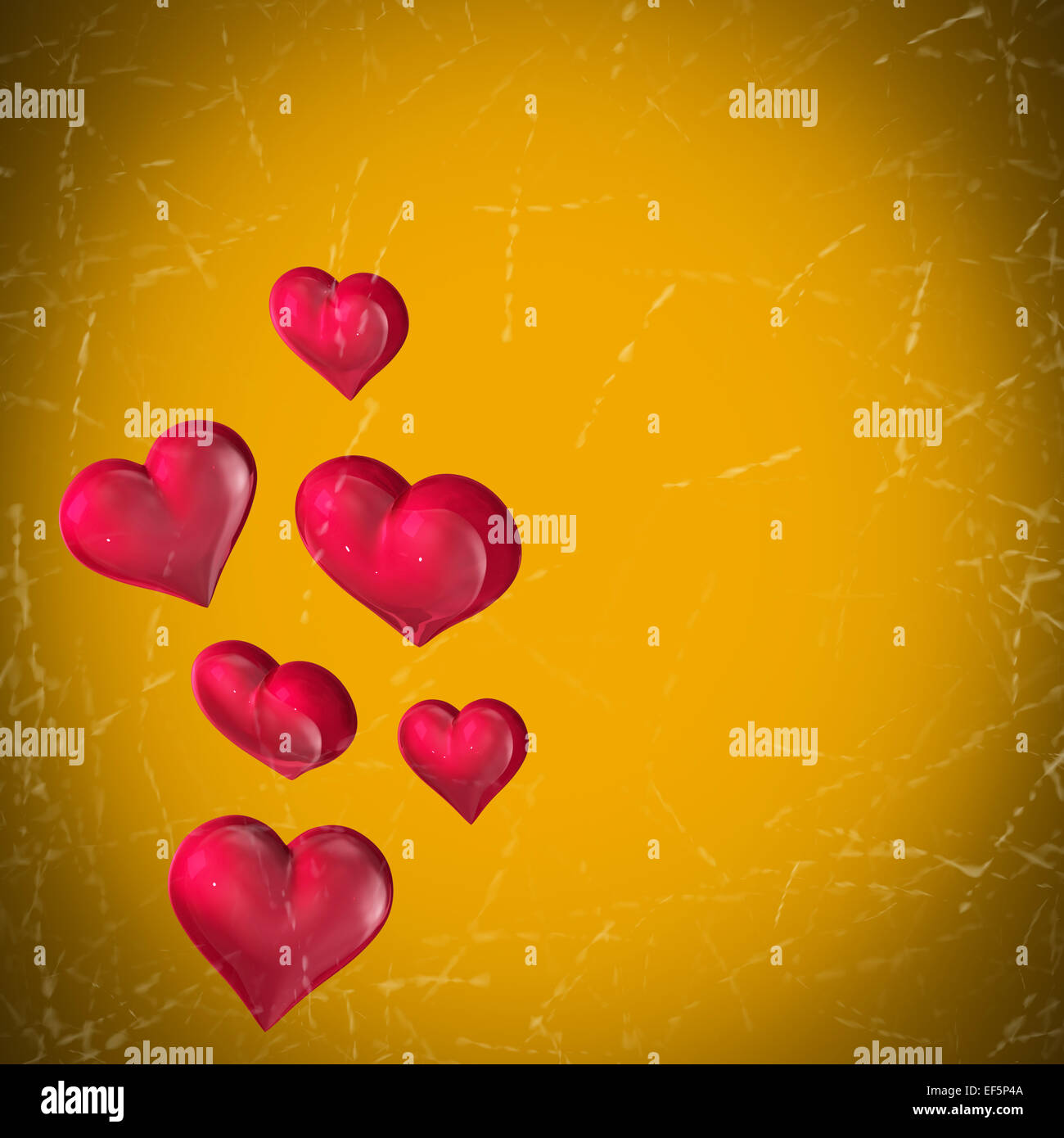Composite image of floating love hearts Stock Photo - Alamy