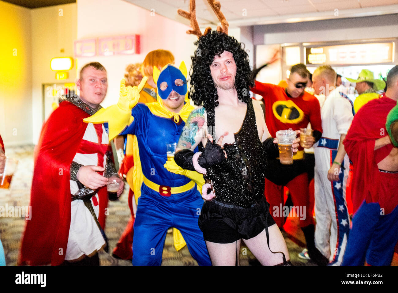 Butlins stag do party at Minehead UK England Stock Photo - Alamy