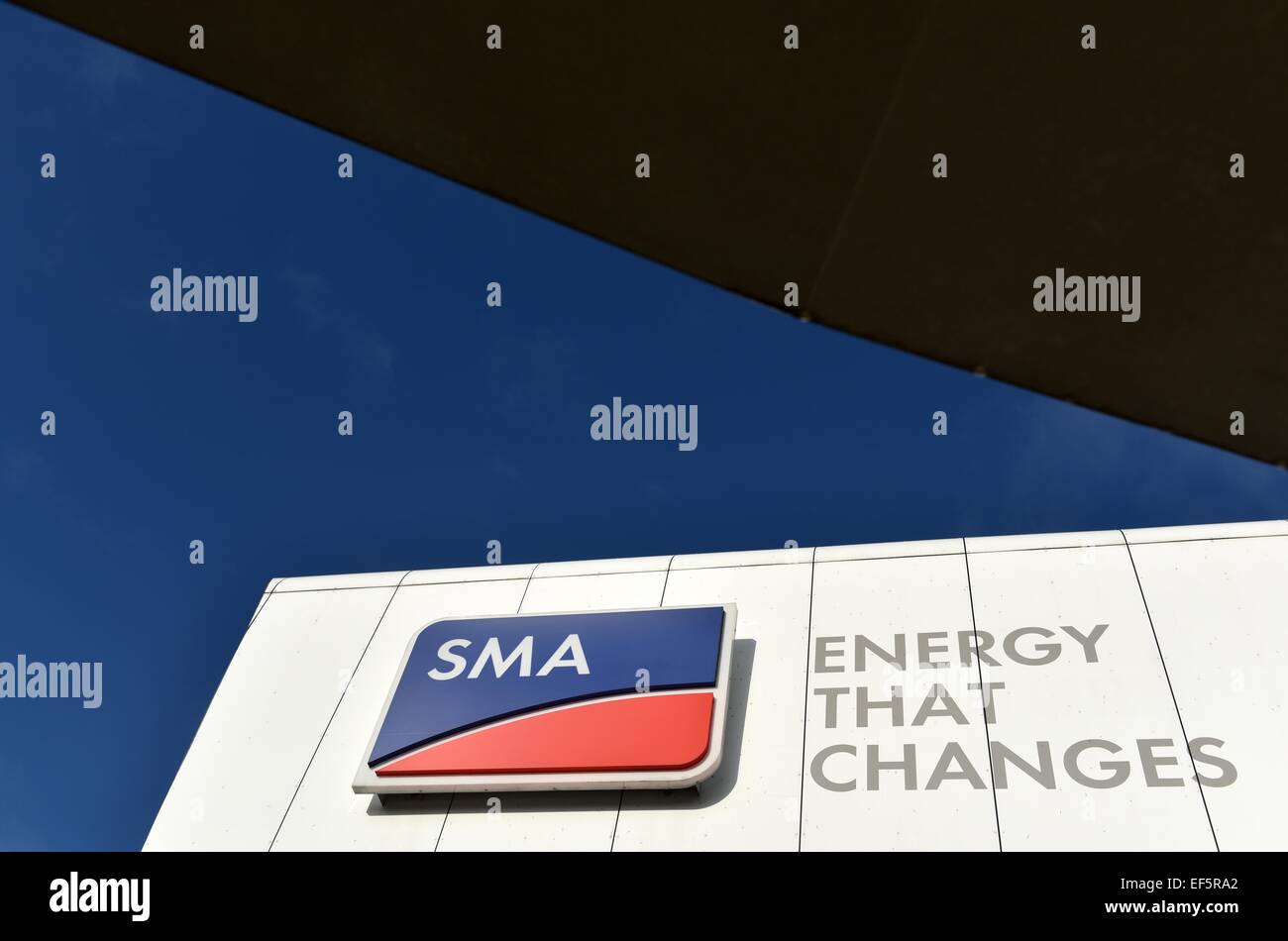 Niestetal, Germany. 27th Jan, 2015. The logo of the solar technology ...