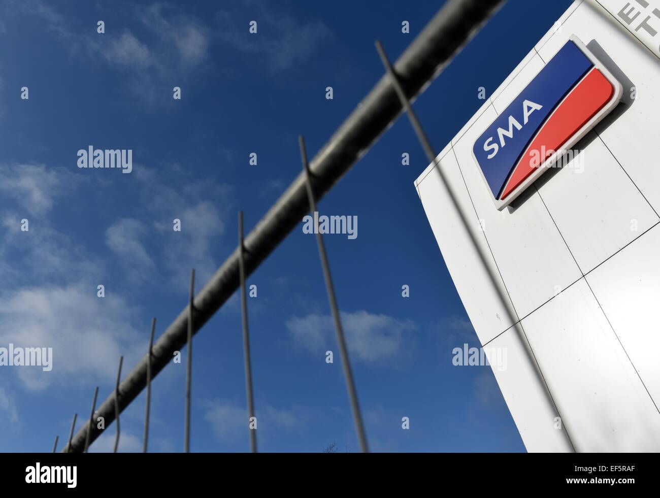 Niestetal, Germany. 27th Jan, 2015. The logo of the solar technology ...